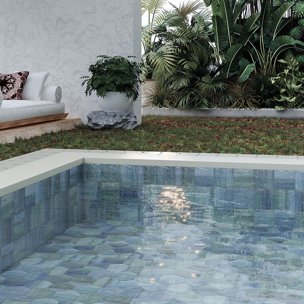 Waterplace Series By Aquatica Porcelain Pool Waterline Tile Aquablu