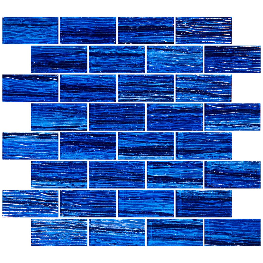 Marina Blue, 1.5" x 3" Glass Tile | GM8153B5 | AquaBlu Mosaics
