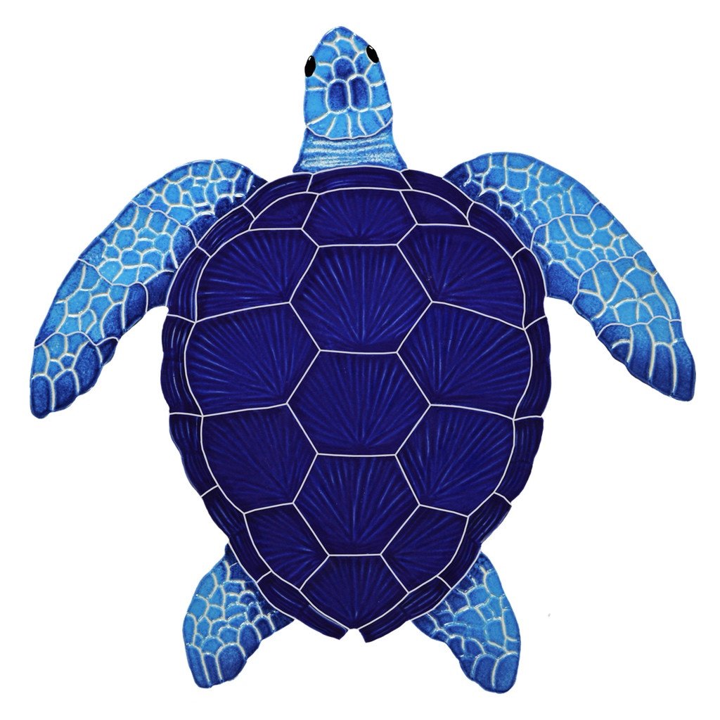 Loggerhead Turtle Blue Tloblus Pool Mosaic Aquablu Mosaics