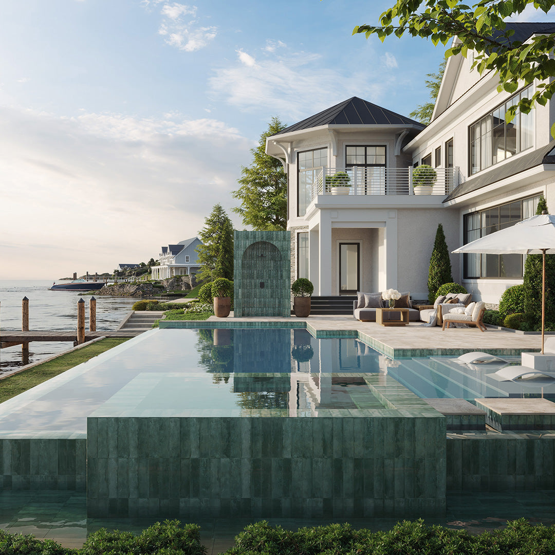 Coastline Porcelain Tile | Coastal Porcelain Pool Tile for Waterlines