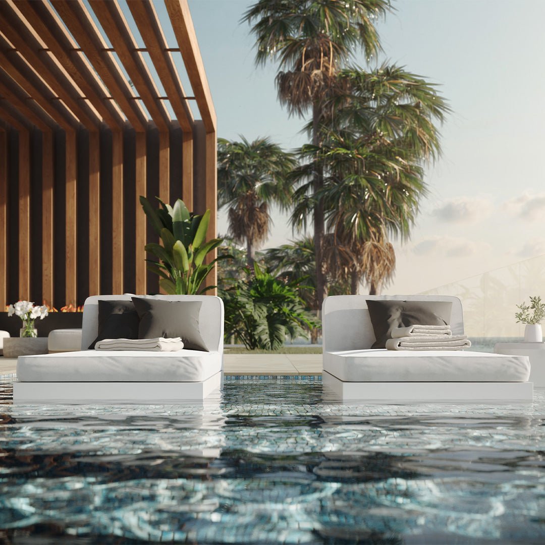 Daybeds for In-Pool Shelves & Patios | Luxury Sun Beds