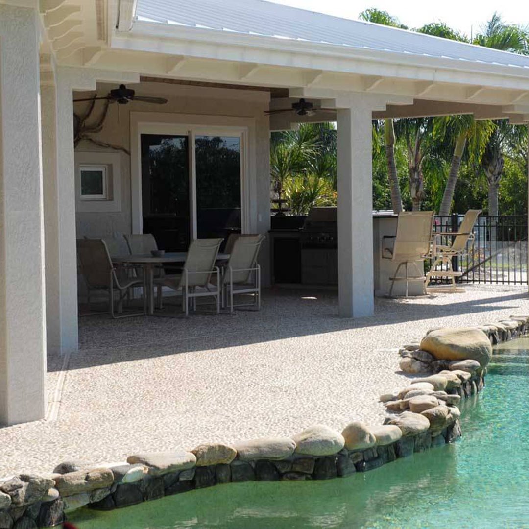 Round Pebble Tile | Round Stone Mosaic Tile for Pools and Spas