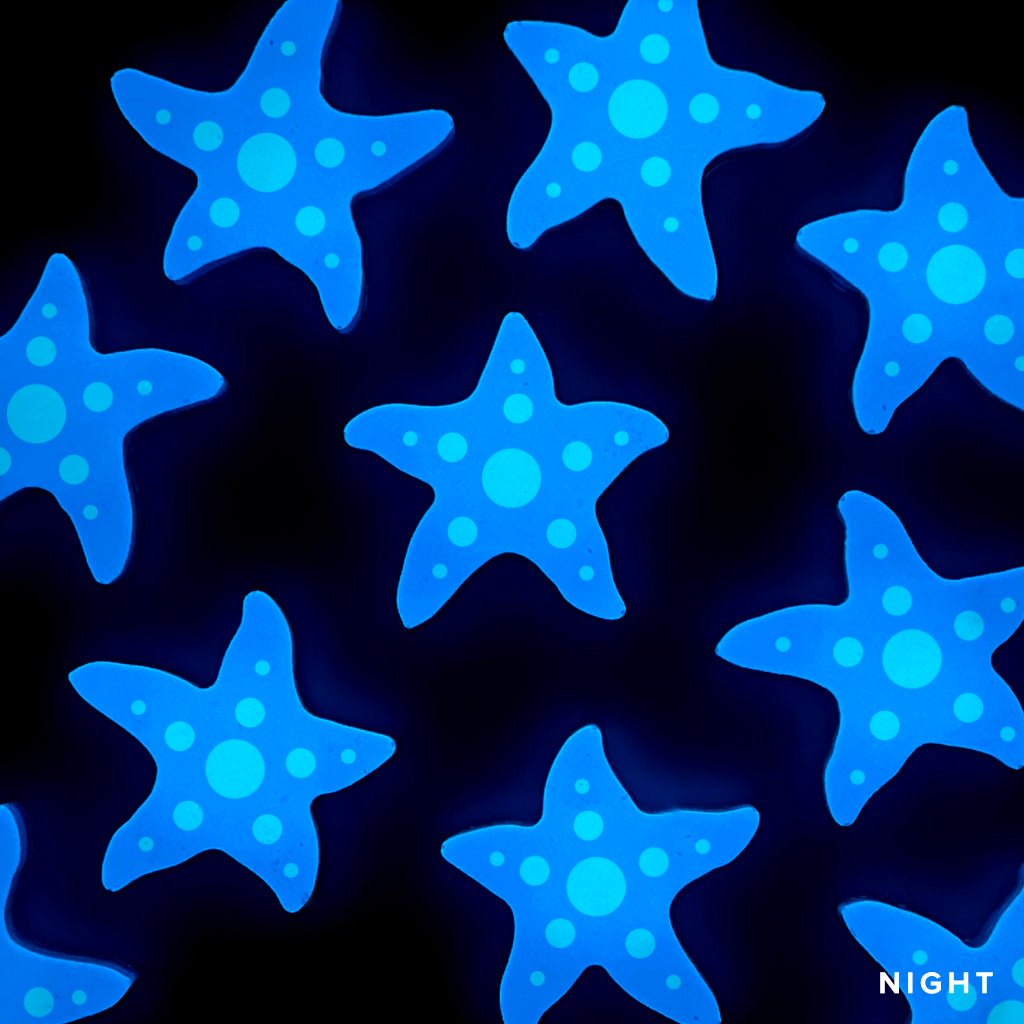 3" Dotted Mini Starfish Pool Mosaic | Glow in the Dark Pool Tile ...