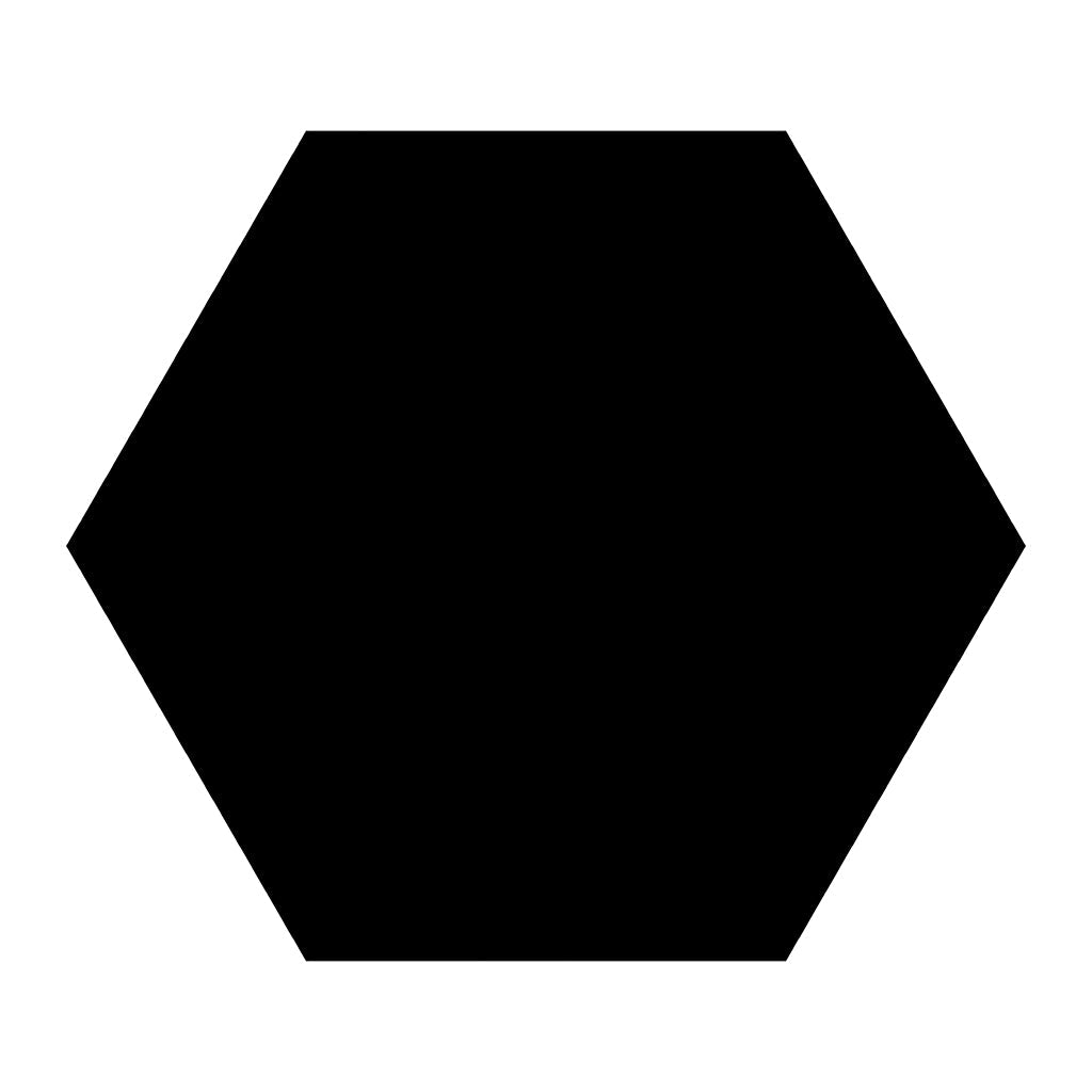 Basic Black, Hexagon Porcelain Tile | Floor & Wall Tile by IWT Tesoro