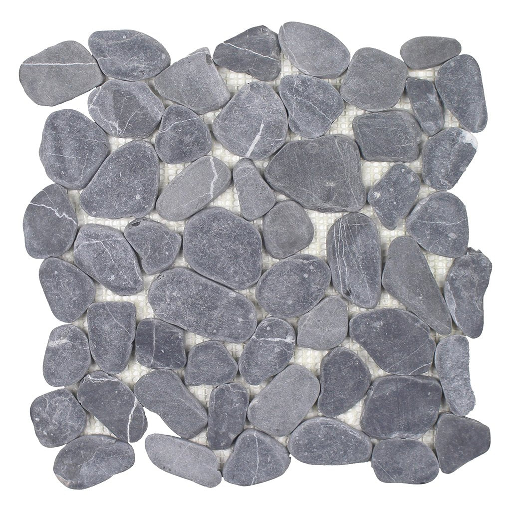 Beach Stones Blue, Pebble Tile | Natural Stone Mosaics by Tesoro ...