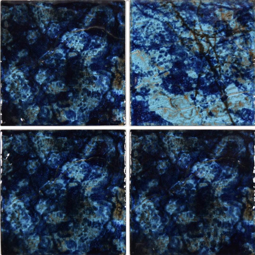 Cyan Blue, 6" x 6" Porcelain Tile | SAGA-662 | Fujiwa Pool Tile