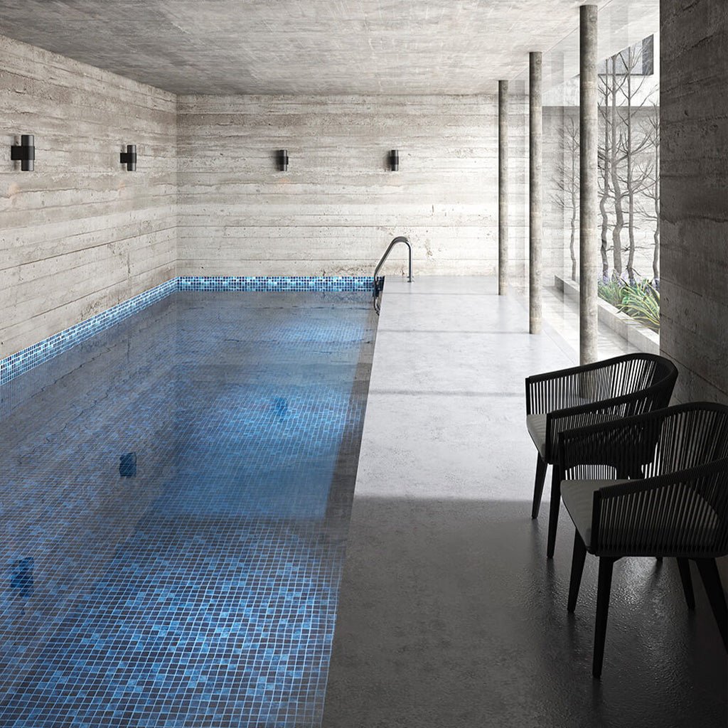 Estelar Blue, 1" x 1" Glass Tile | Mosaic Pool Tile by Vidrepur ...