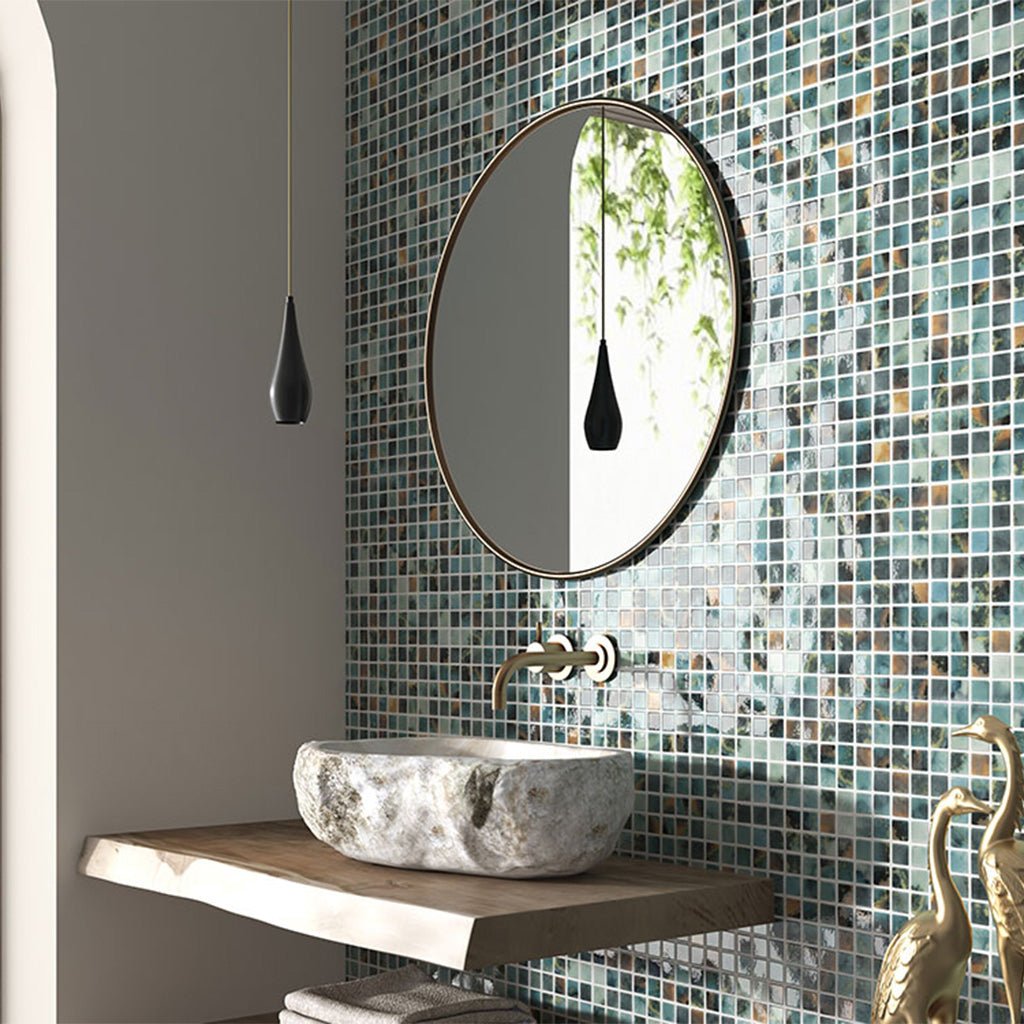 Orion, 1" x 1" Glass Tile | Mosaic Pool Tile by Vidrepur – AquaBlu Mosaics