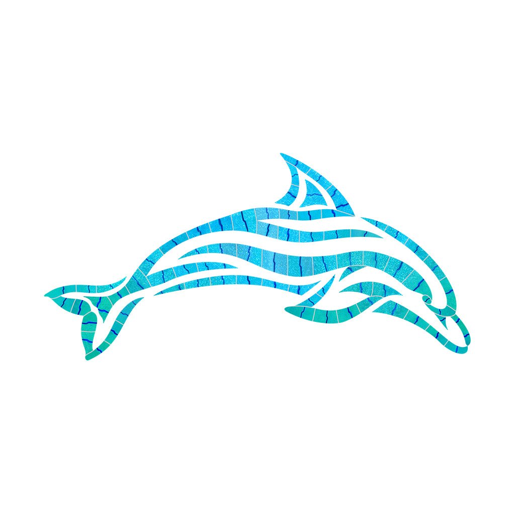 Fusion Islander Dolphin | DOLFISL | Pool Mosaic – AquaBlu Mosaics