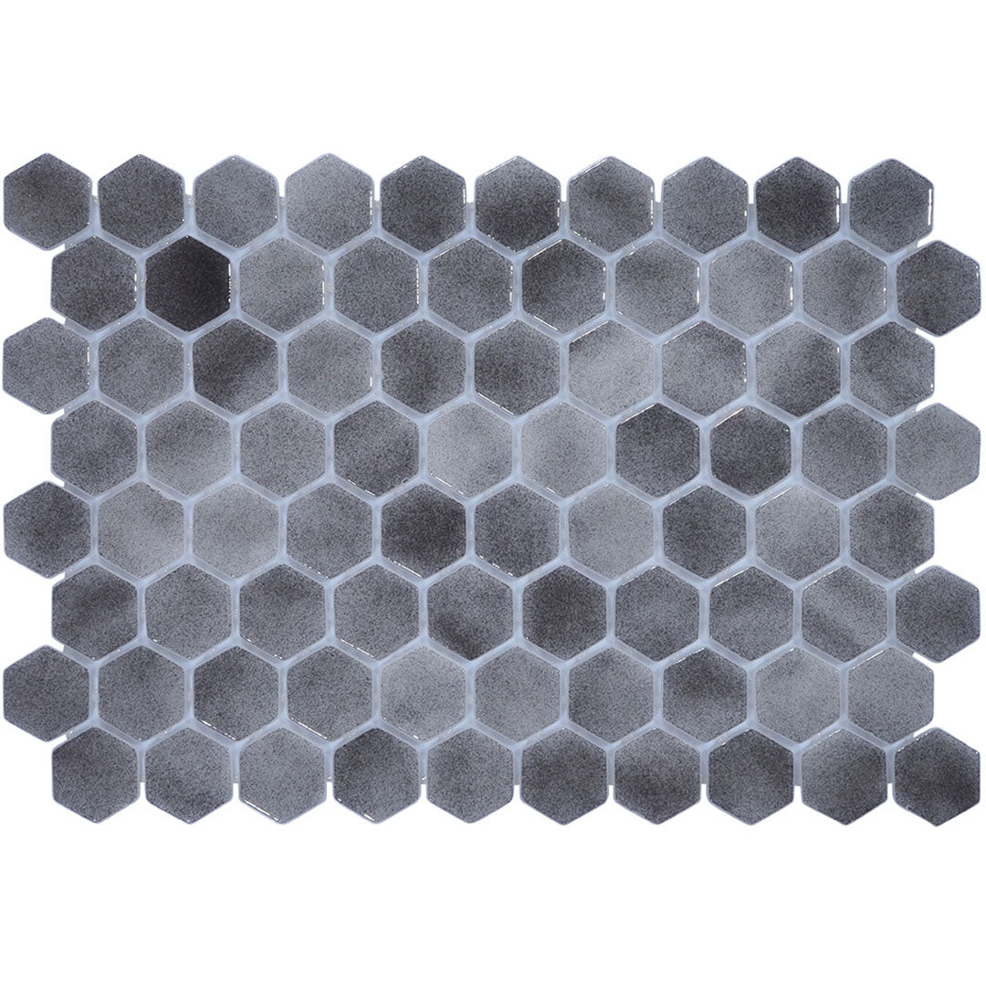 Abyss, Hexagon Mosaic Glass Tile | Pools, Spas, Kitchens, and More ...