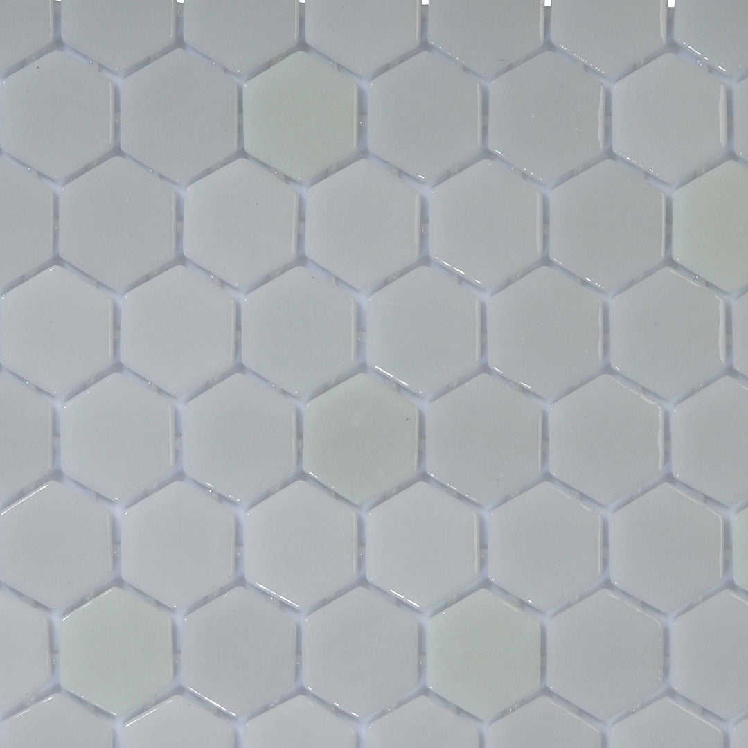 Misty Harbor, Hexagon Mosaic Glass Tile | Pool, Spa, & Kitchen Tile ...