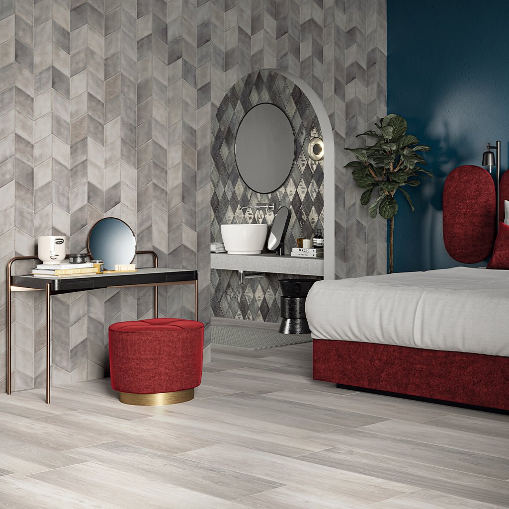 Glossy Bianco, Rhomboid Porcelain Tile | CIRFUORBIANPORH | IWT Tesoro ...