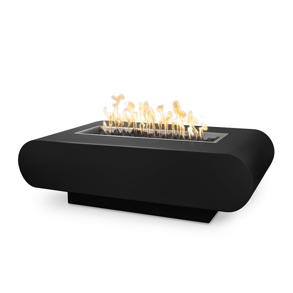 La Jolla Rectangular 96" Fire Table, Powder Coated Metal | Fire Pit