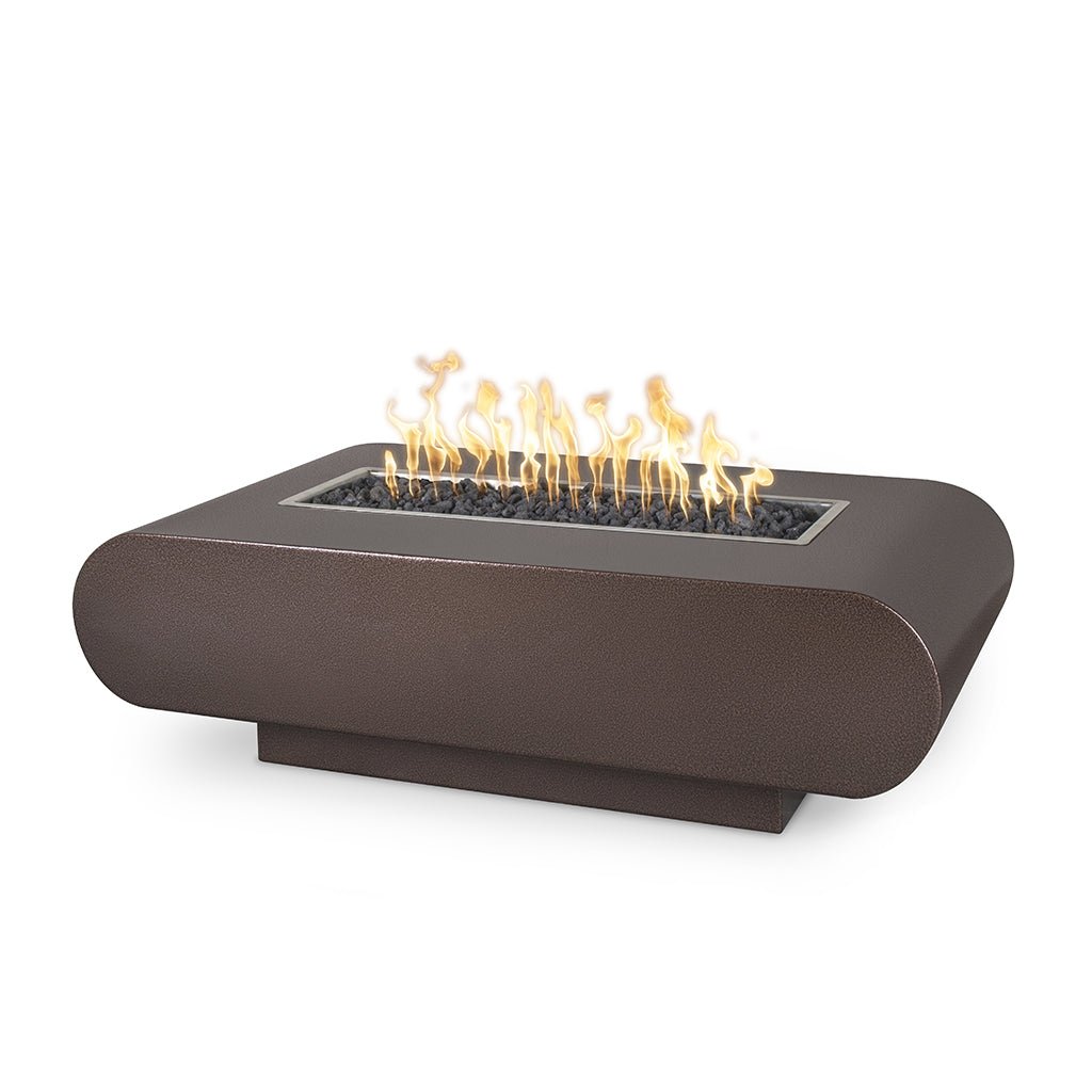 La Jolla Rectangular 96" Fire Table, Powder Coated Metal | Fire Pit ...