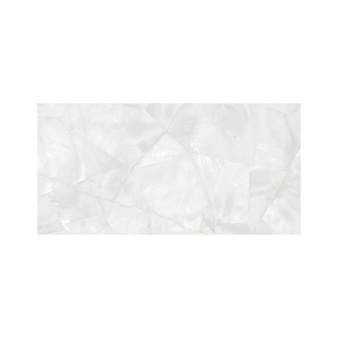 Mother of Pearl Polished Silver, 4" x 12" | Porcelain Tile