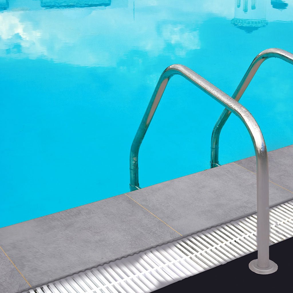 Beton Grey, 13" x 24" | 2CM Porcelain Pool Coping by MSI – AquaBlu Mosaics