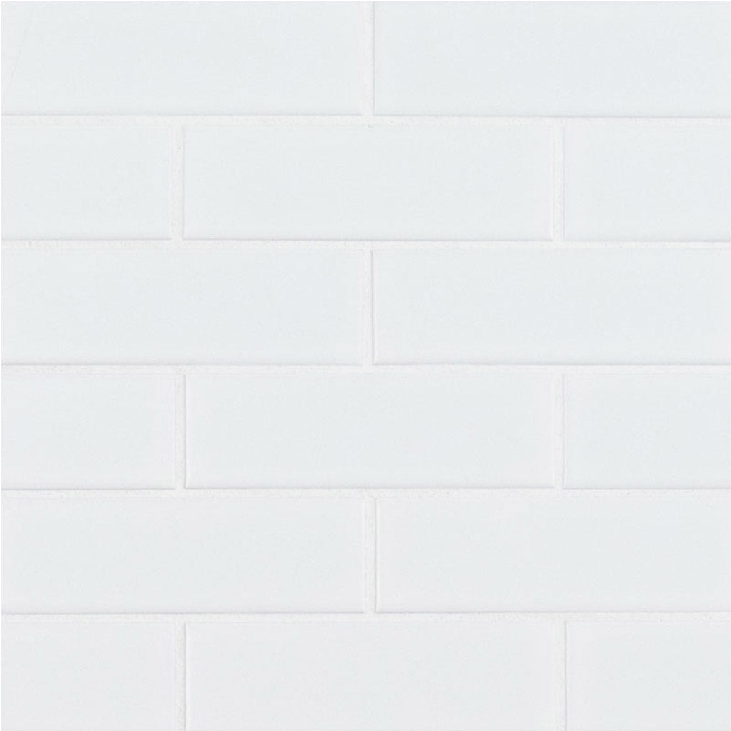 Matte White Brick, 2" x 6" Porcelain Tile | SMOT-PT-RETBIA-2X4M
