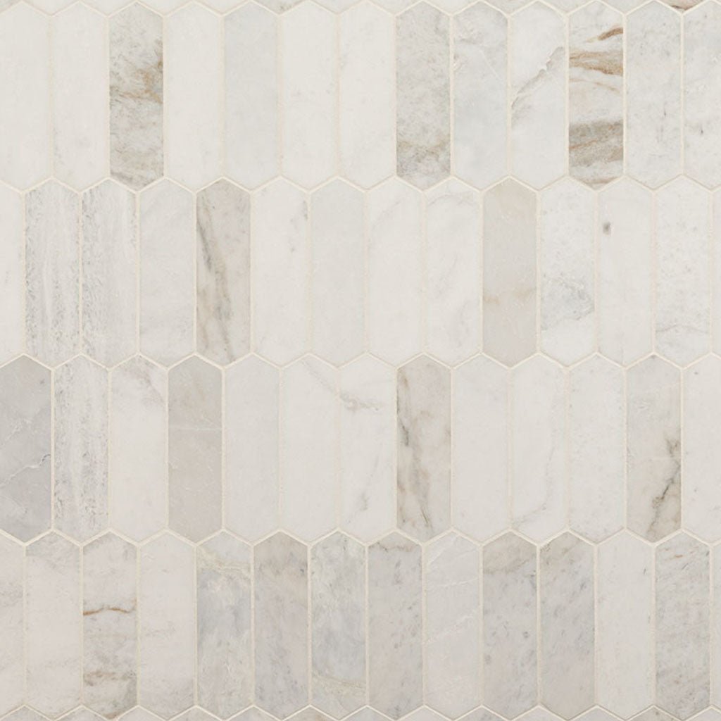 Venato White Picket Stone Tile | Kitchen and Bath Tile by MSI – AquaBlu ...