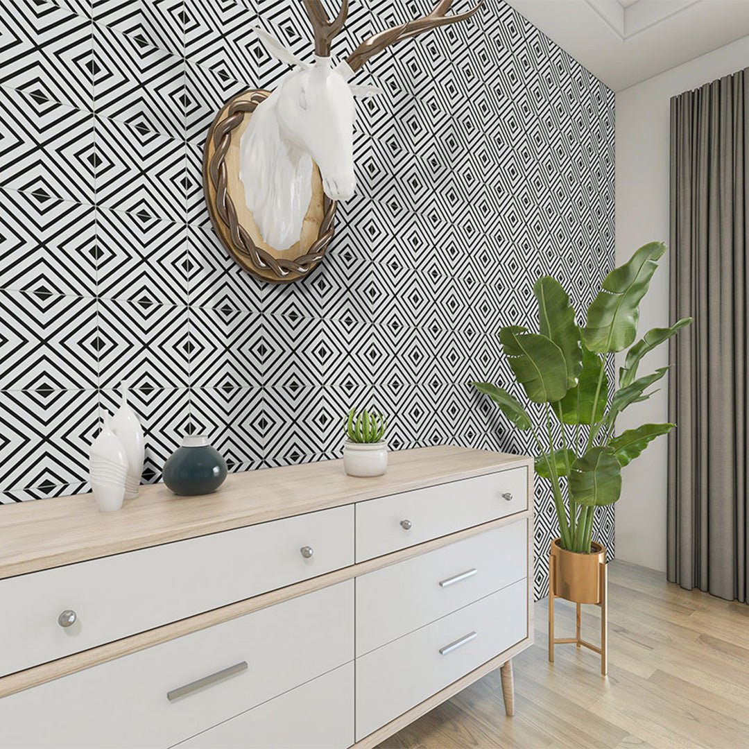 Modena, 8" x 8" Porcelain Tile | NZARMOD8X8 | Patterned Tile by MSI ...