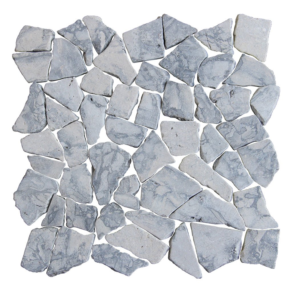 Swirly Grey, Flat Pebble Tile | Natural Stone Mosaic Tile by Tesoro ...