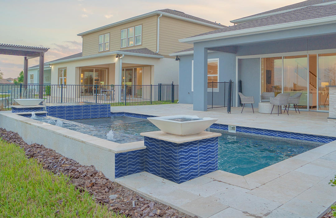 Ocean Wave Series | Porcelain Tile for Pool Waterlines – AquaBlu Mosaics