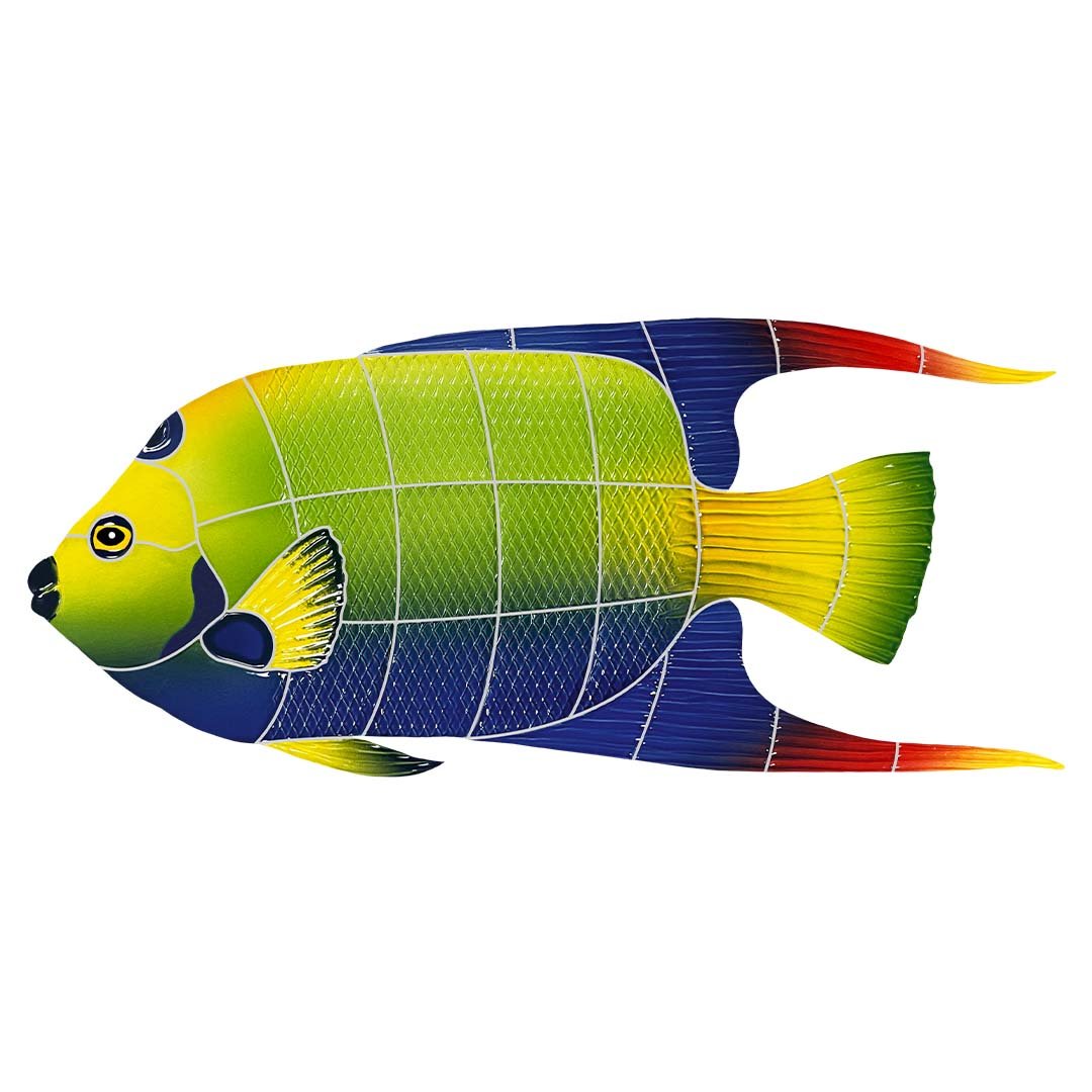 Queen Angelfish, Large | QAFYBLL | Pool Mosaic – AquaBlu Mosaics