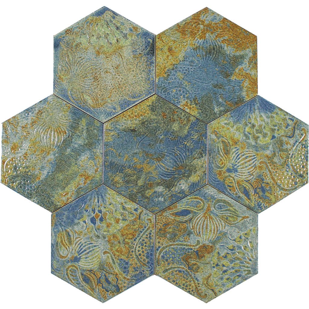 Reactive Ocean, Hexagon Porcelain Tile | CODGAUDOCEHEX | IWT Tesoro ...