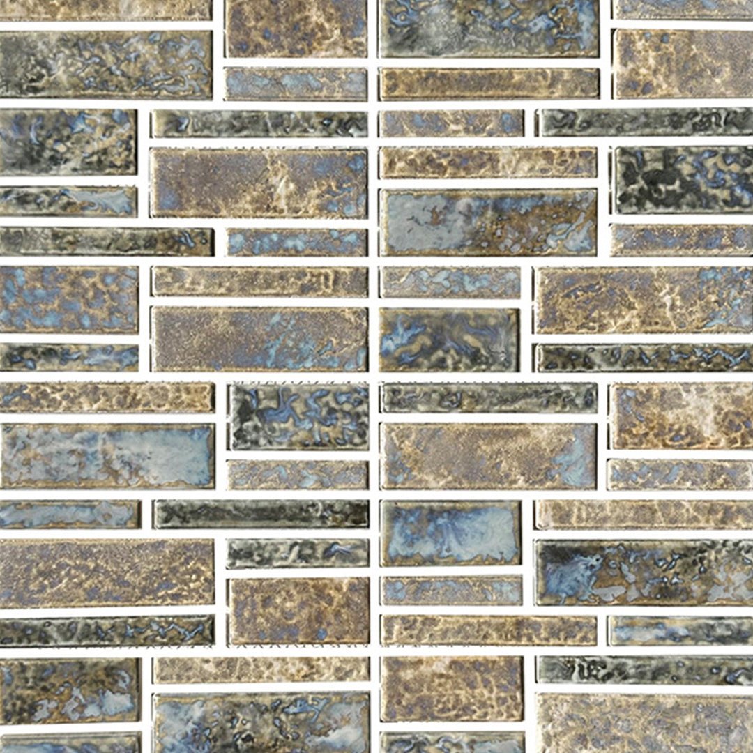 Satin Pearl, Random Block | PILOS-406 | Fujiwa Porcelain Pool Tile