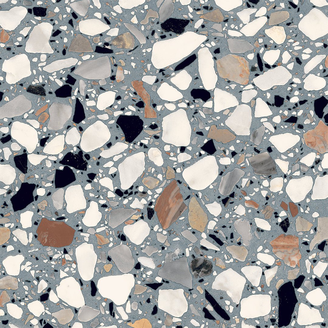 Studio Terrazzo Azzurro, 8" x 8" Porcelain Tile | Terrazzo Pool Tile