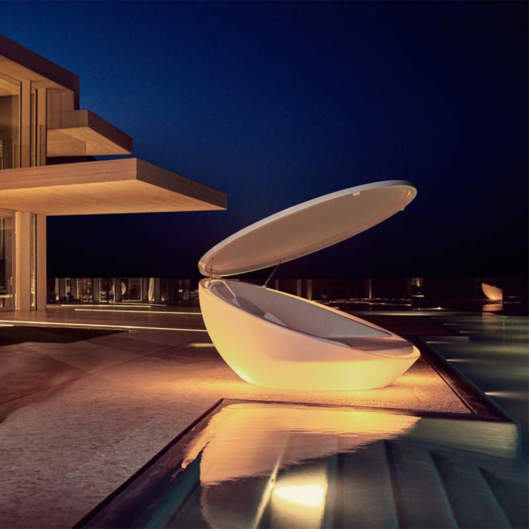 Ulm Daybed with Folding Canopy, LED | Vondom Outdoor Furniture ...