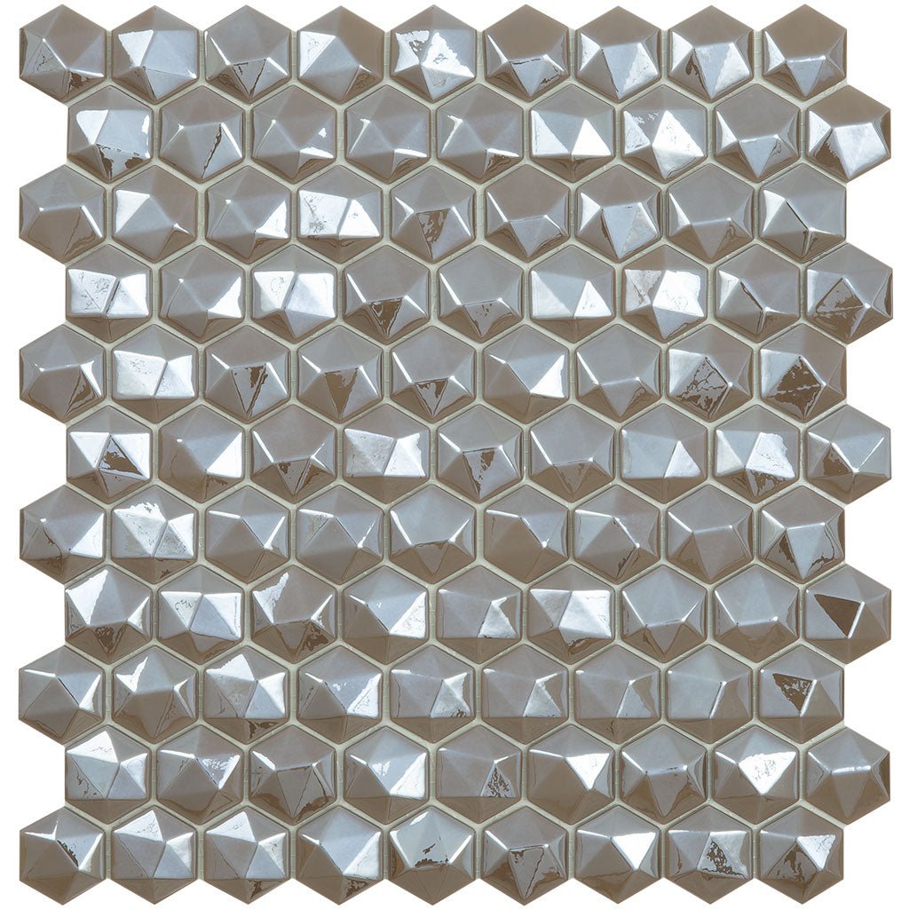 Coffee 3D, Hexagon Glass Tile | Mosaic Tile by Vidrepur