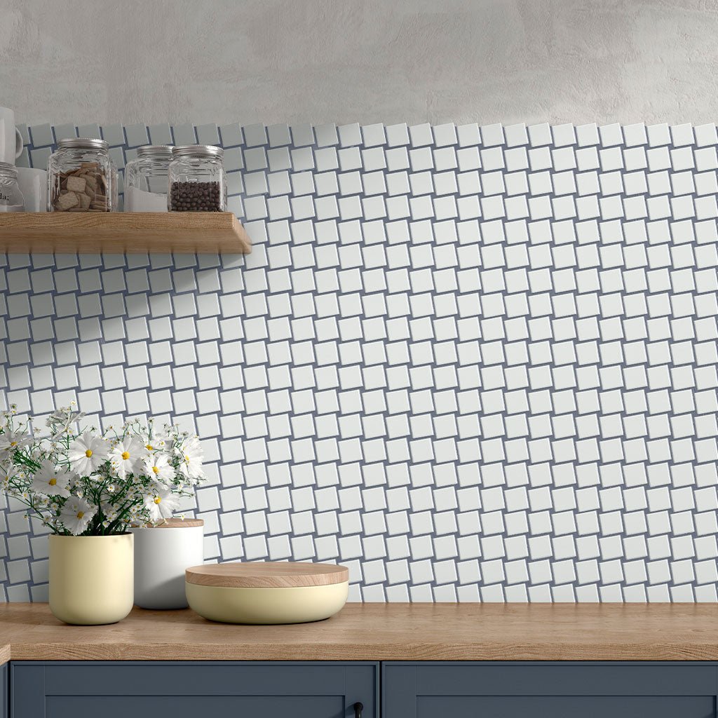 Lume White Matte, 1.5" Mosaic, Glass Tile | Vidrepur Pool Tile ...