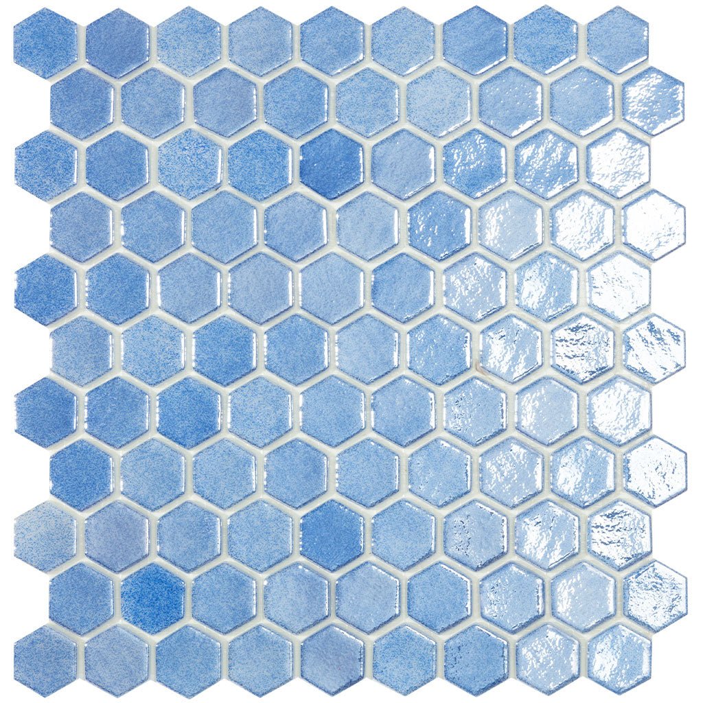 Shell Ocean 561, Hexagon Mosaic Glass Tile | Vidrepur Mosaic Tile