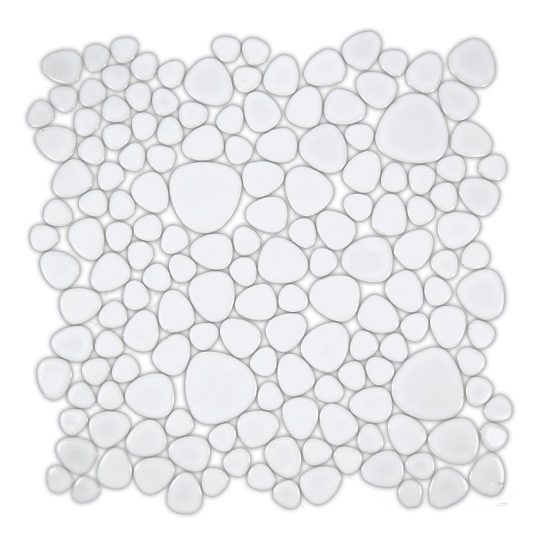 White, Mixed | PEBBLE-102 | Fujiwa Porcelain Tile