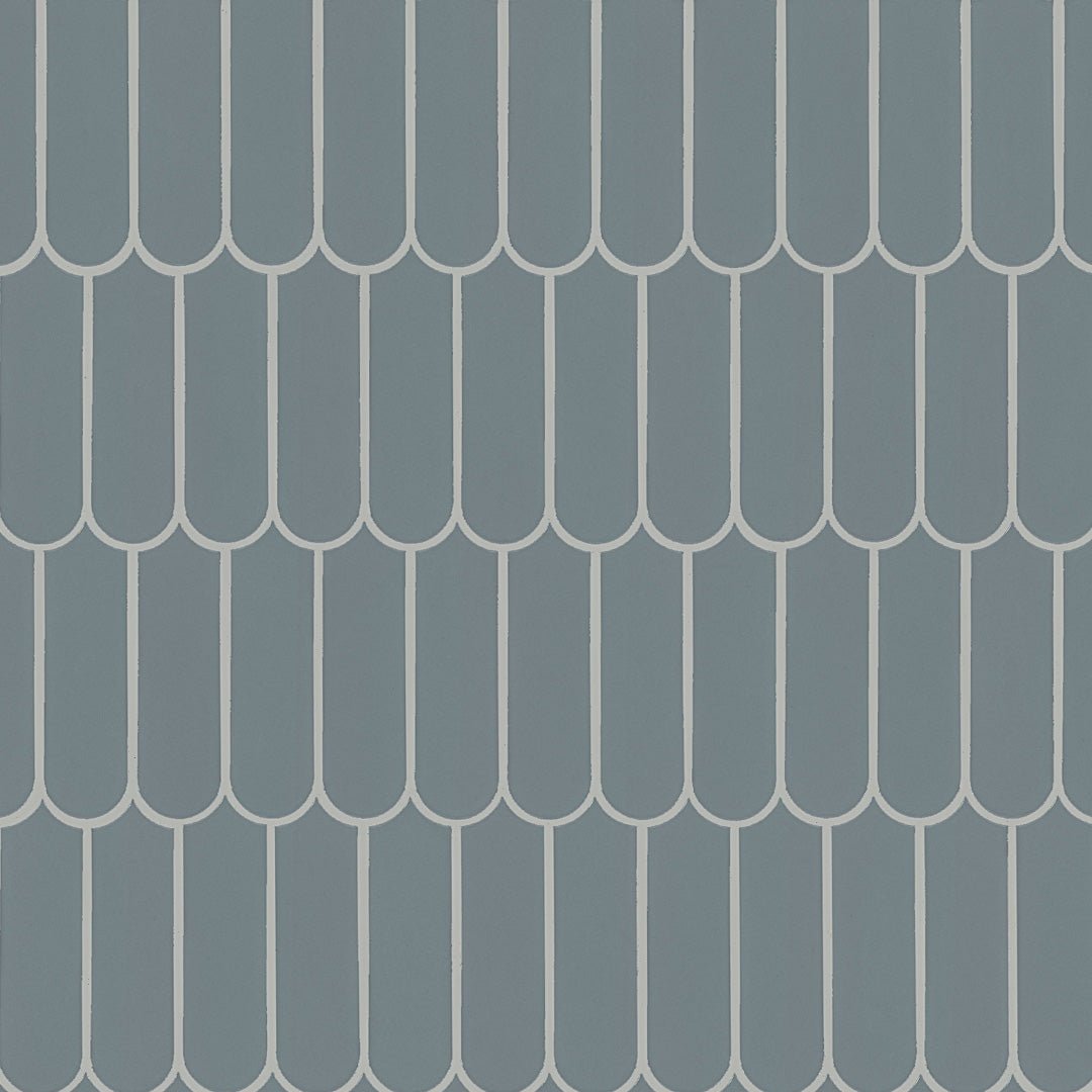 Cielo Azul Scallop Porcelain Tile | Bathroom & Kitchen Tile