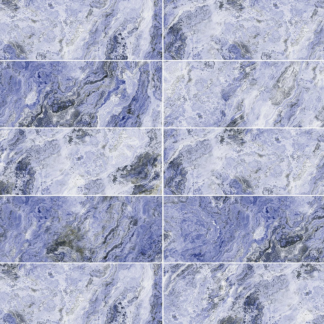 Cloud Cobalt, 6" x 20" Porcelain Tile | Swimming Pool Waterline Tile