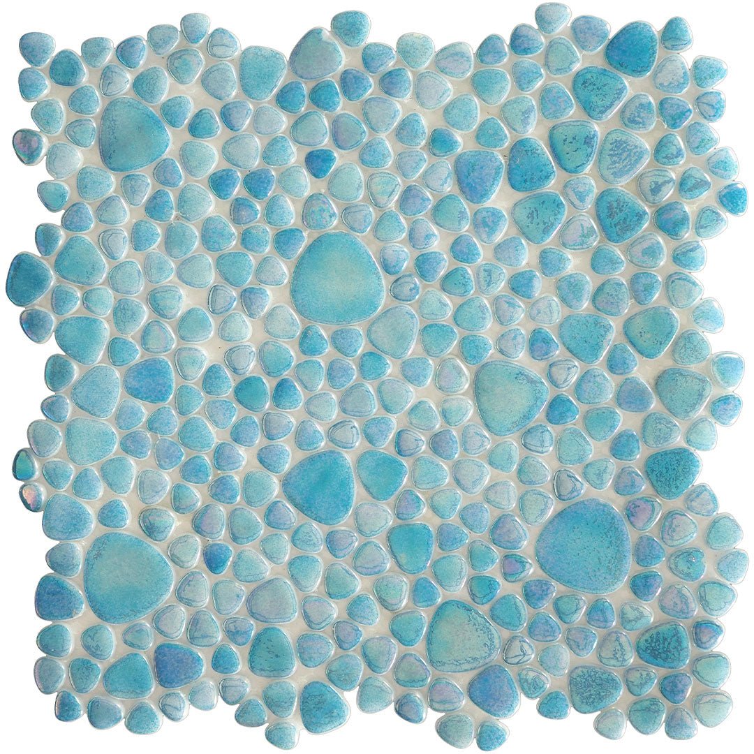 Coastline, Mixed Pebble Glass Tile | Pool, Spa, and Kitchen Tile