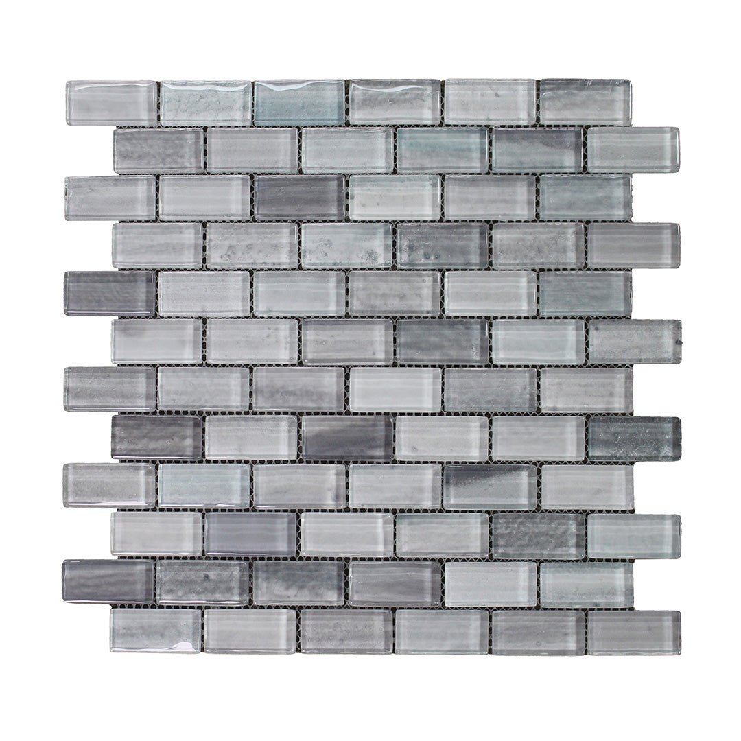 Gemstone Silver, 1" x 2" Glass Tile | Pool, Spa, & Bath Tile
