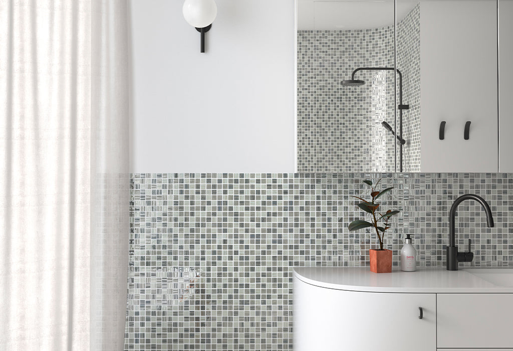 Gray Glass Tile | Gray Mosaic Tiles for Sale – AquaBlu Mosaics
