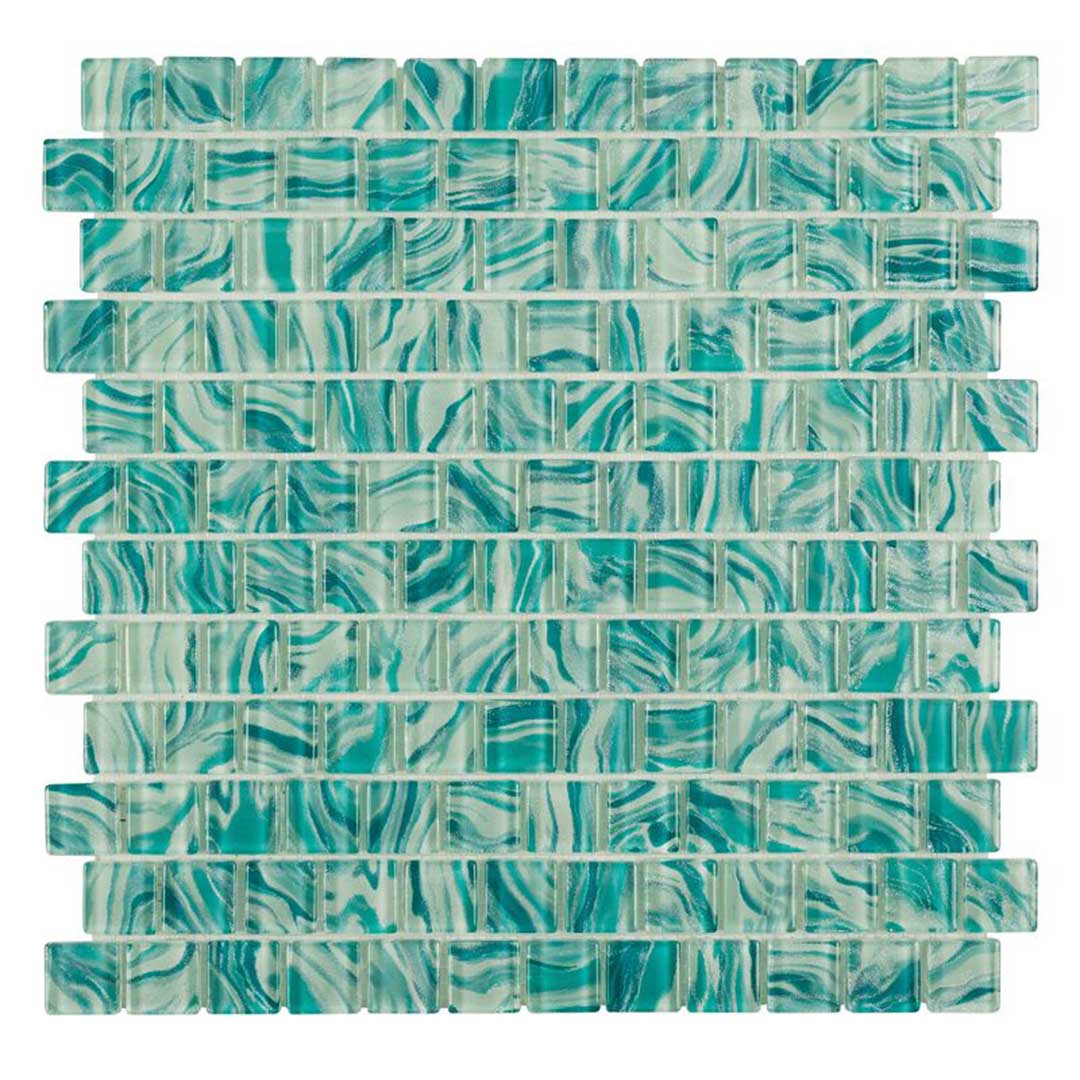 High Tide Turquoise, 1" x 1" Glass Tile | Anthology Pool & Spa Tile