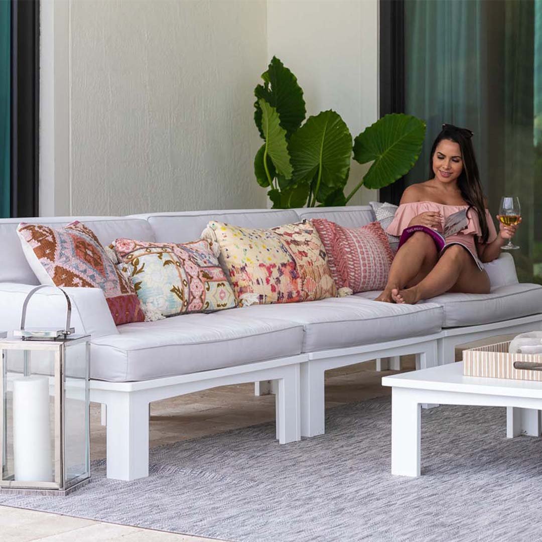 Mainstay Sectional 3 Piece Patio Sofa Set | Ledge Lounger