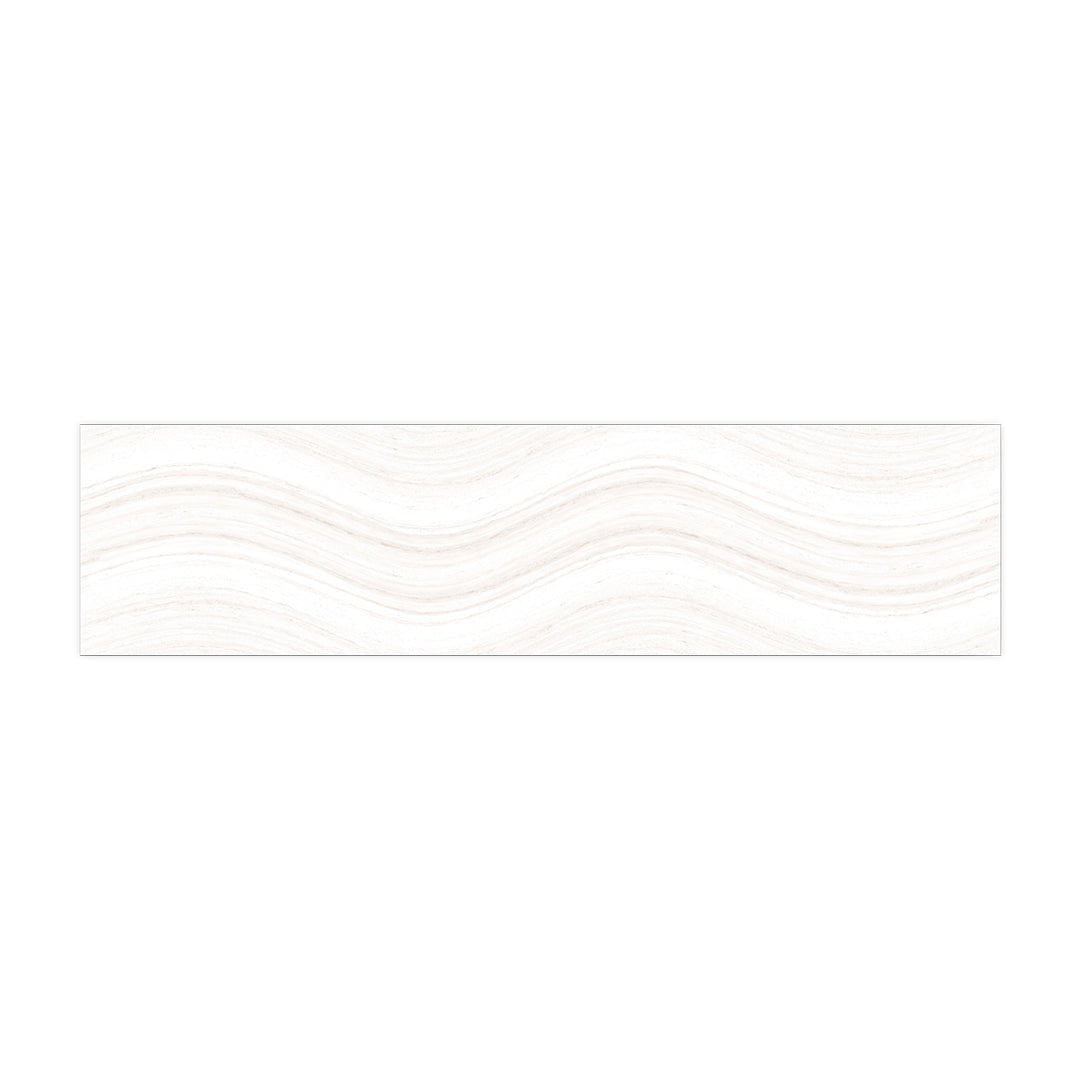 Ocean Wave Ice White, 6" x 24" | Pool Waterline Tile