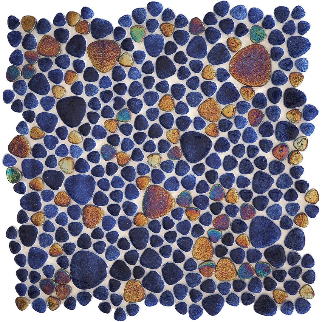Open Waters, Mixed Pebble Glass Tile | Pool, Spa, & Kitchen Tile