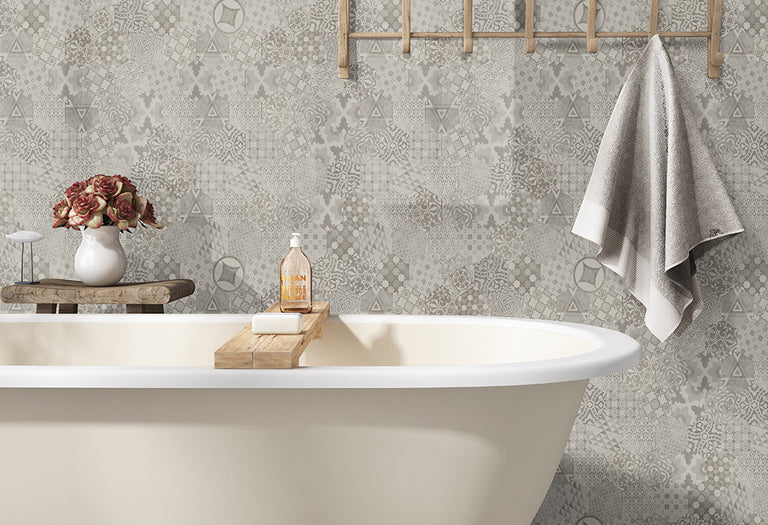 Patterned Porcelain Tile | Shop Patterned Tile Online – AquaBlu Mosaics
