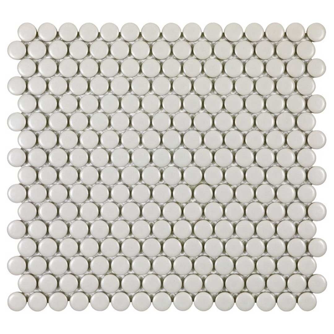 Porcelart Taupe Matte, Penny Round | Porcelain Tile Anthology