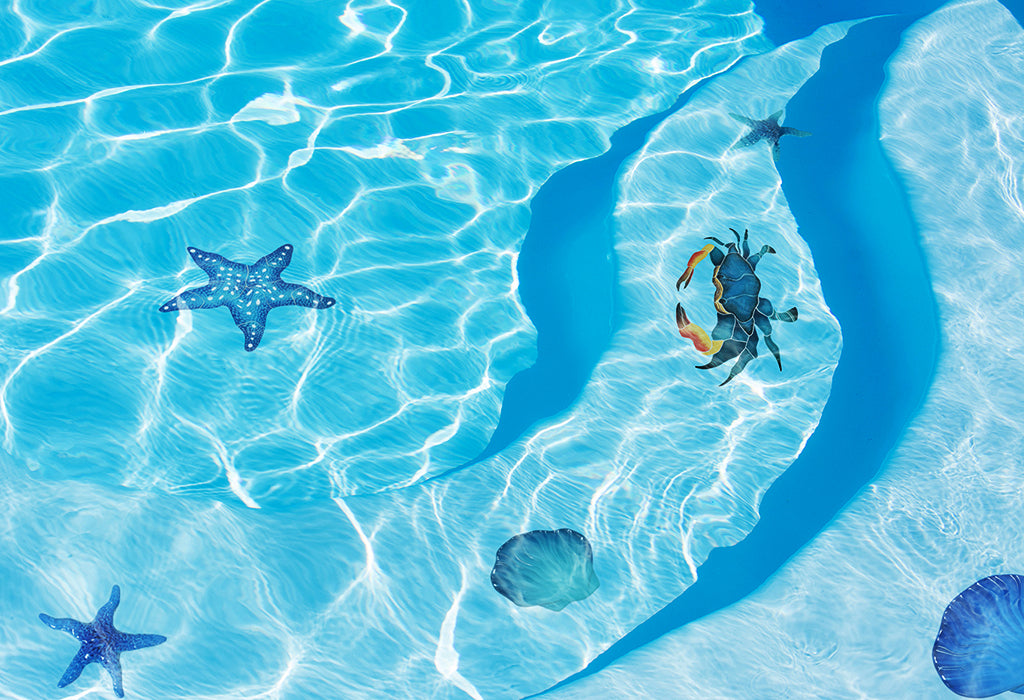 Pool Mosaics | Sea Life Mosaic Pool Tiles – AquaBlu Mosaics