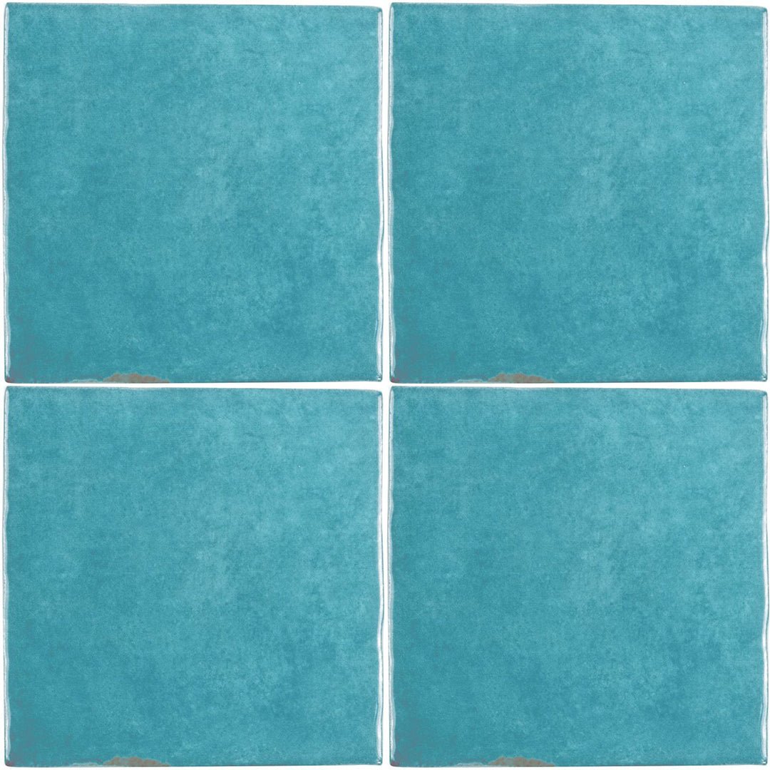 Seaside Zellige, 4" x 4" Ceramic Tile | Kitchen Backsplash Tile