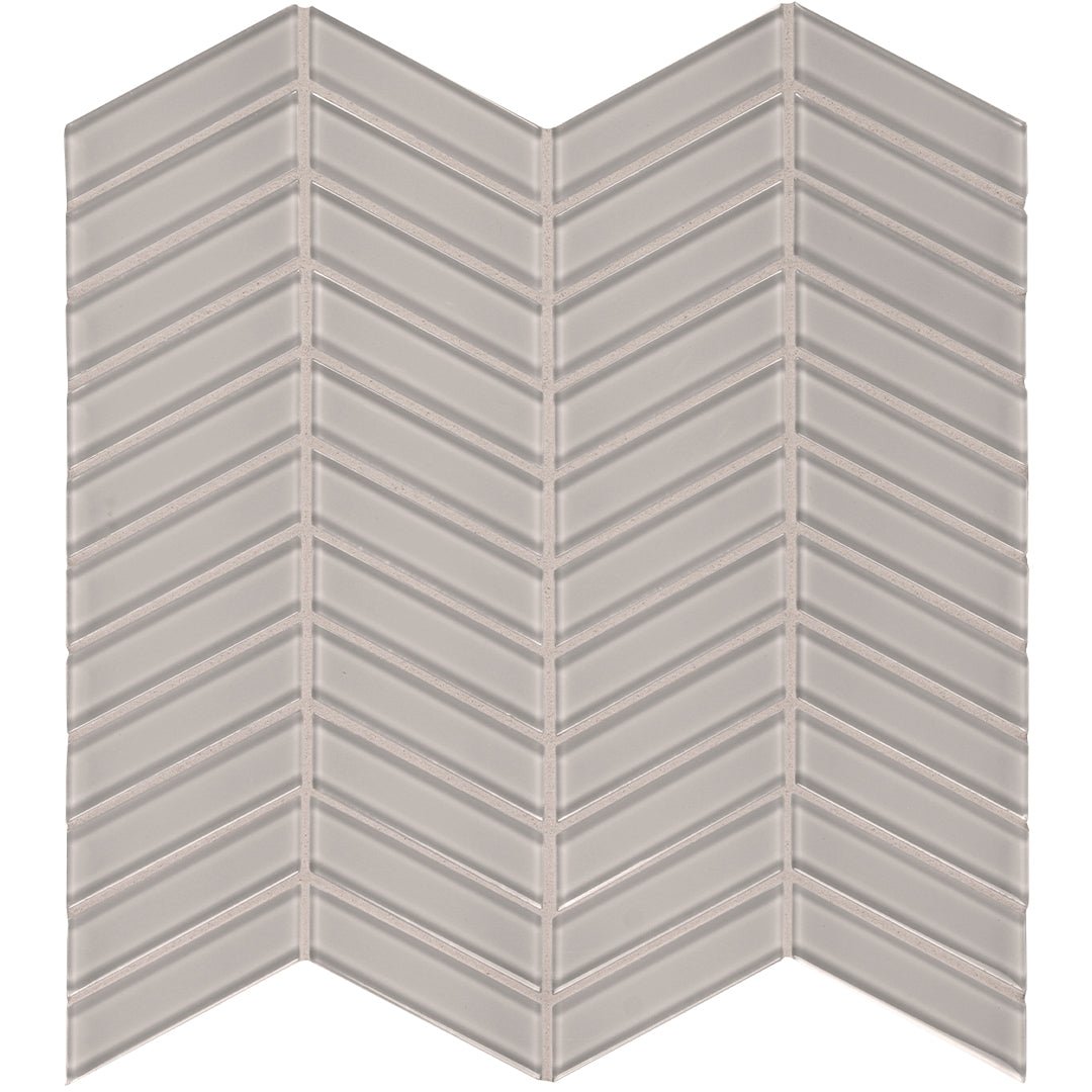Shadow Chevron, Glass Tile | Tesoro Backsplash & Wall Tile