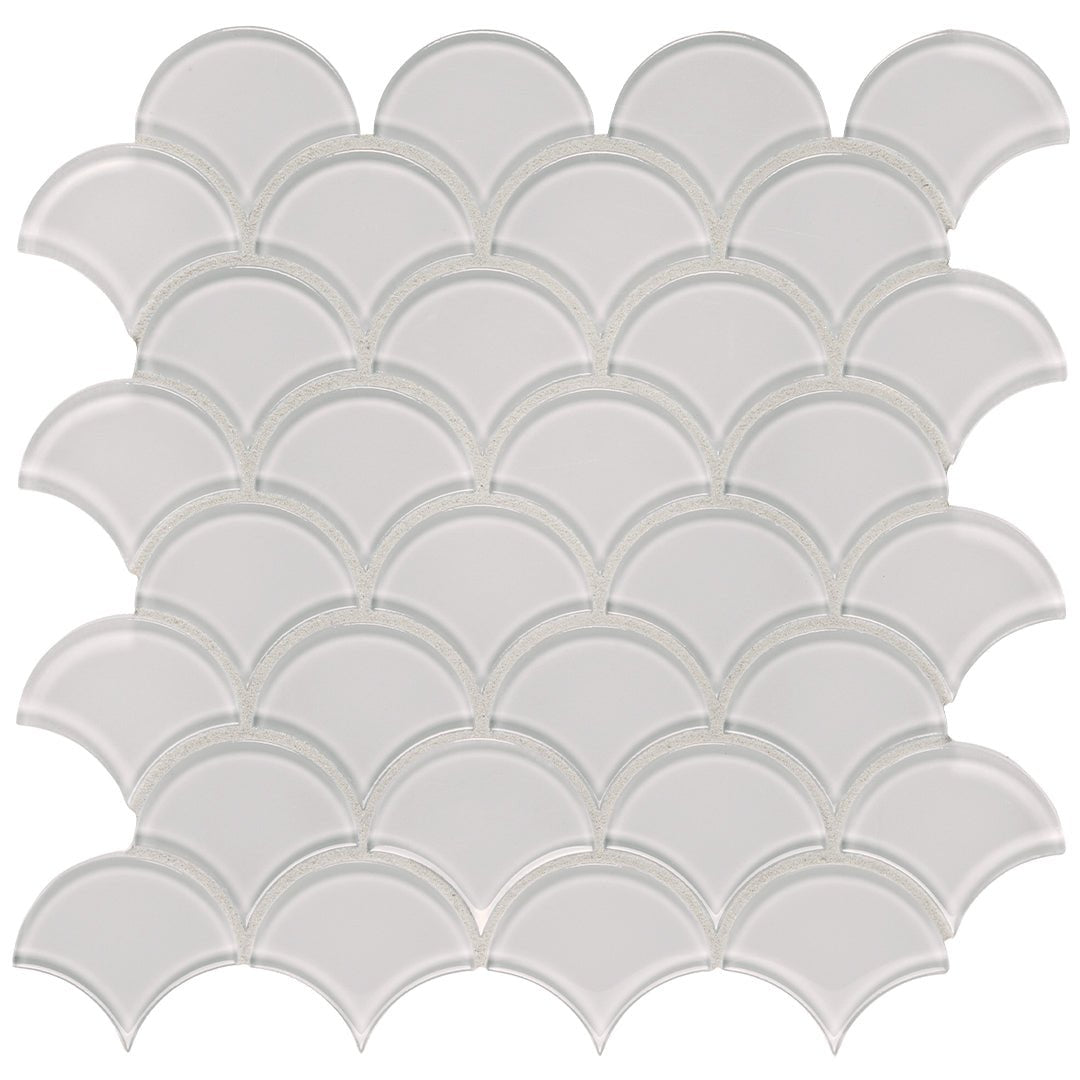 Skylight, Scallop Glass Tile | Tesoro Backsplash & Wall Tile