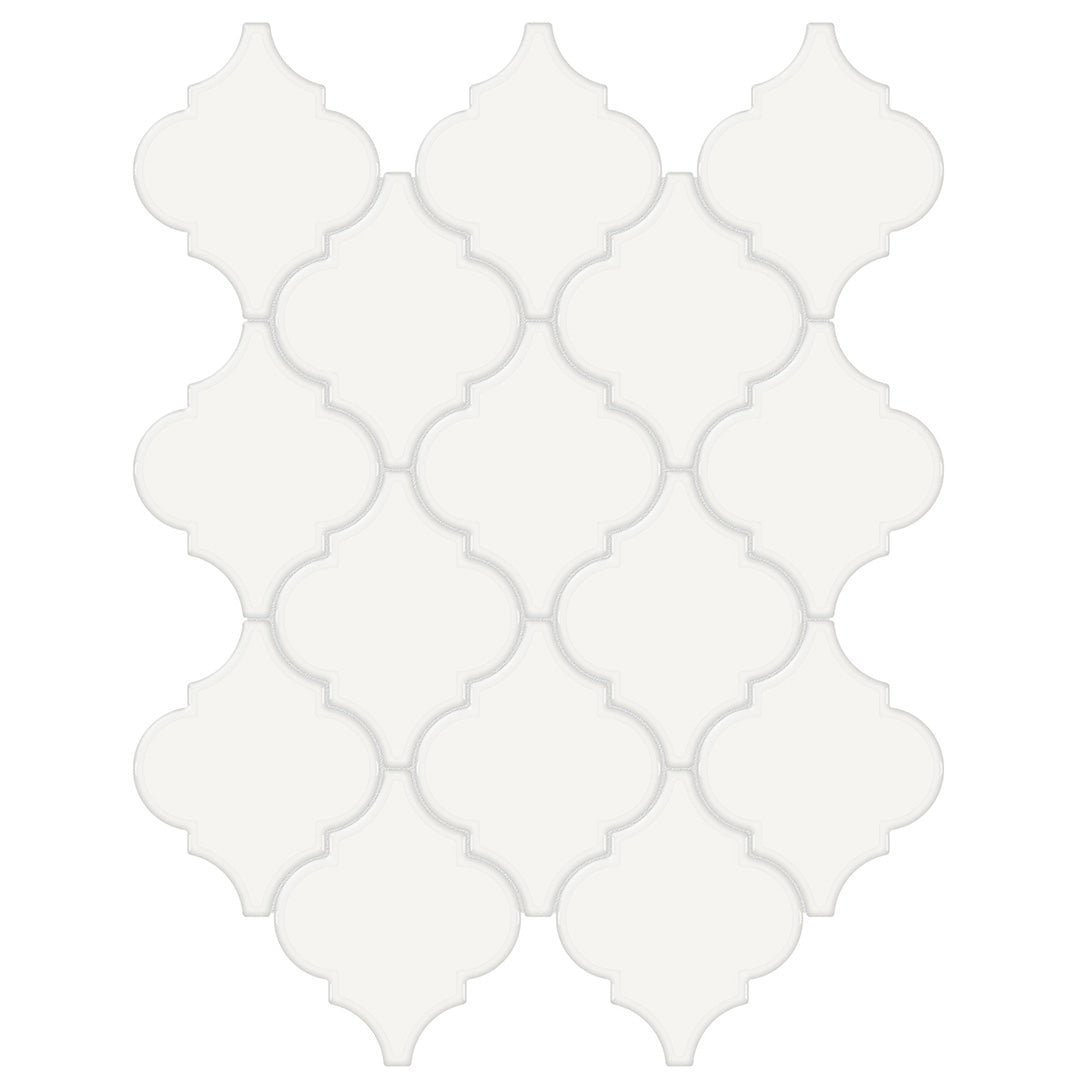 Soho Canvas White, Arabesque | Ceramic Tile for Kitchens & Bathrooms